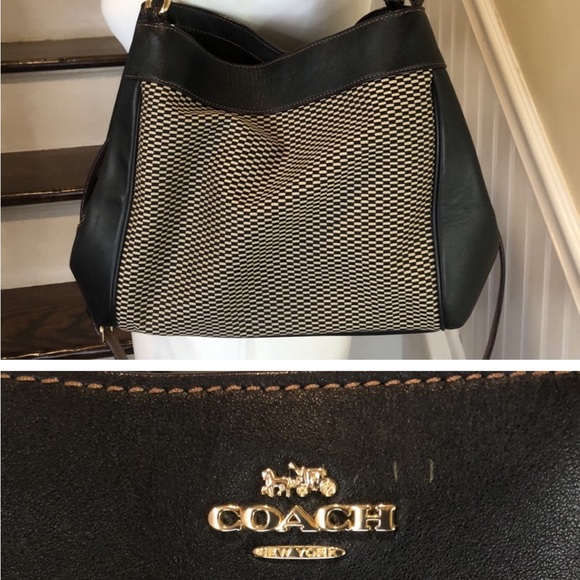Coach | Bags | Coach Legacy Black Phoebe Jacquard Leather Bag With ...
